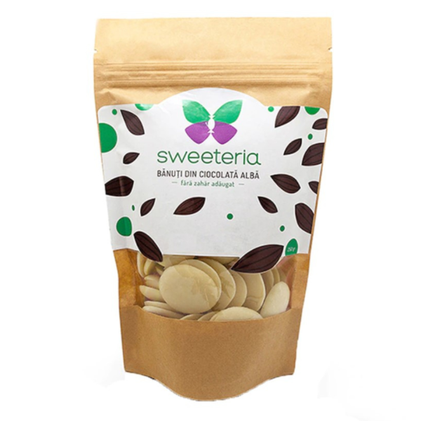 Banuti de ciocolata alba 250g, Sweeteria - Gust dulce sanatos