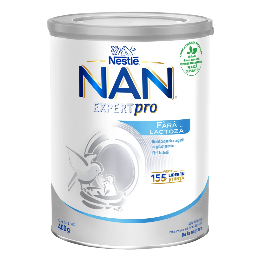 Formula de lapte Fara Lactoza Nan Expert Pro, 400 g